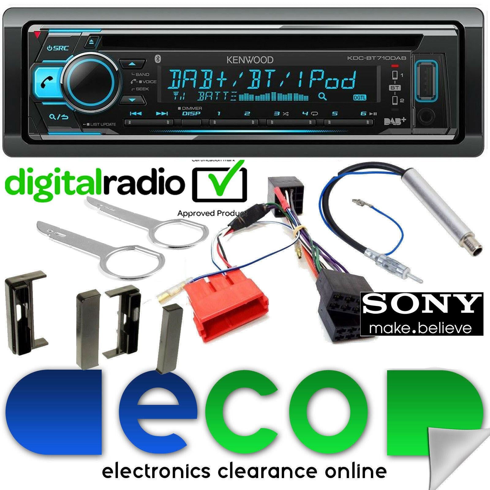 Kenwood DAB+ CD MP3 USB Bluetooth Full BOSE Stereo Upgrade Kit fit AUD