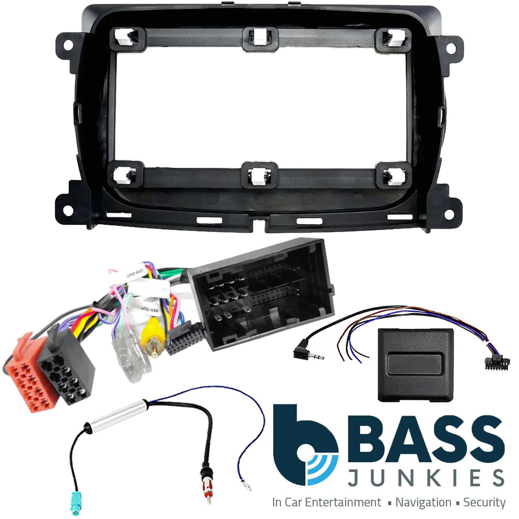 UPGRADED 9" CarPlay Android Car Stereo & Fitting Kit For Fiat 500 2012