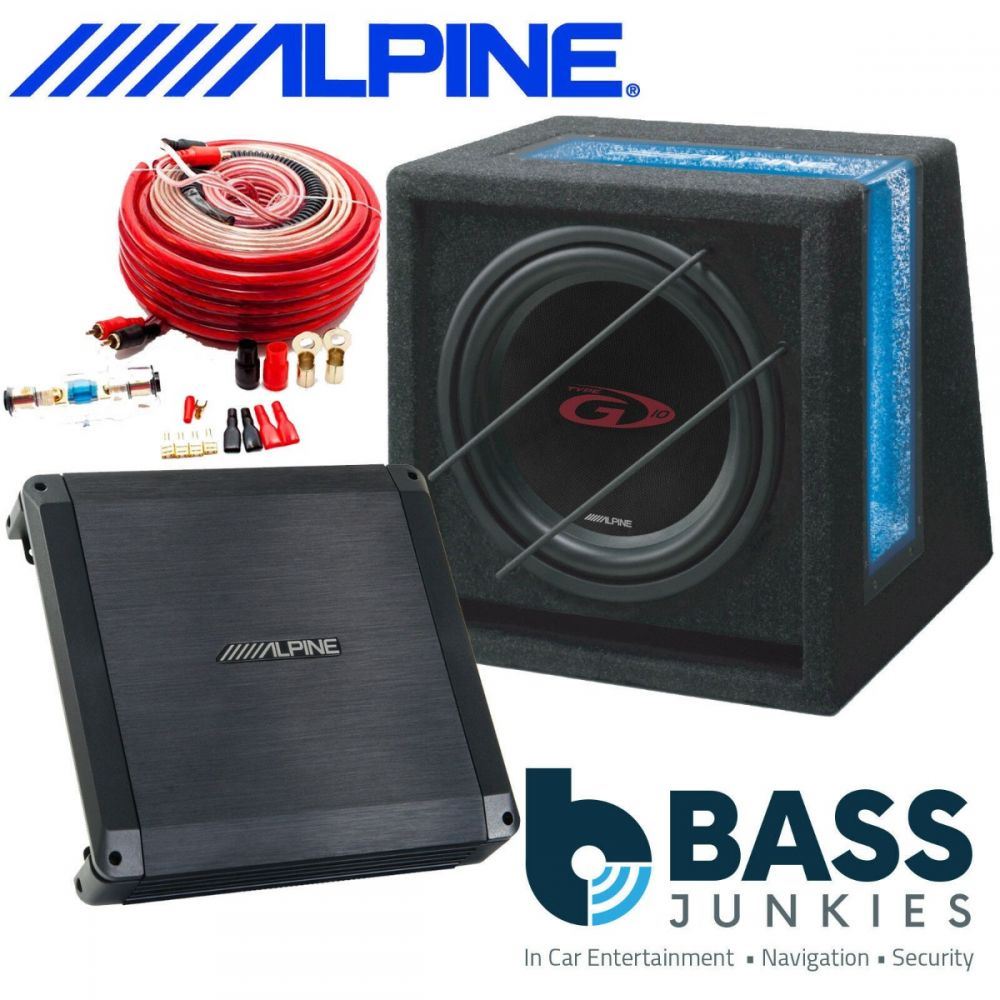 Alpine Type-G Series 8" 400 Watts Bass Reflex Car Bass Box & Alpine BBX ...
