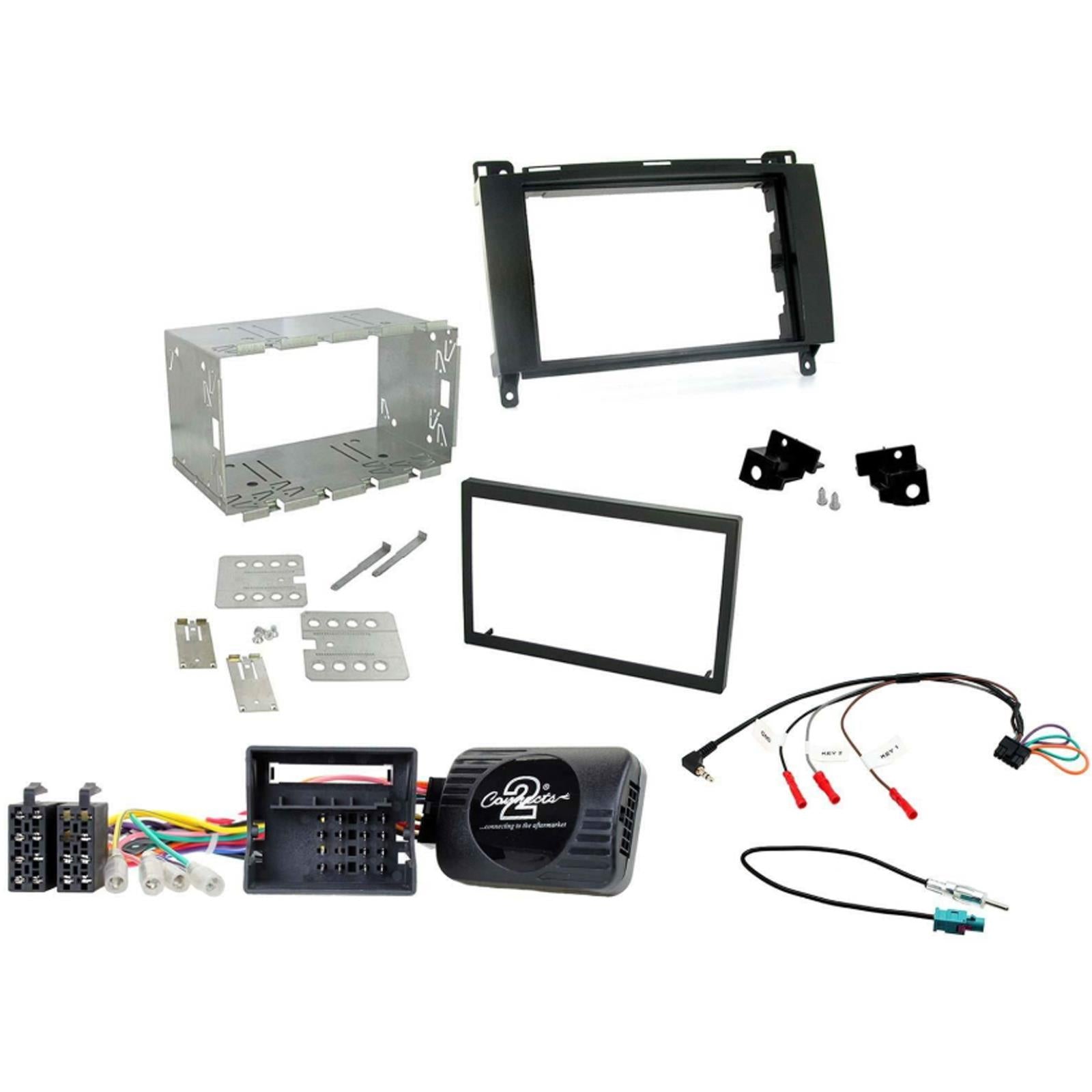Mercedes B Class w245 2005-11 Car Stereo Double Din Fascia & Steering
