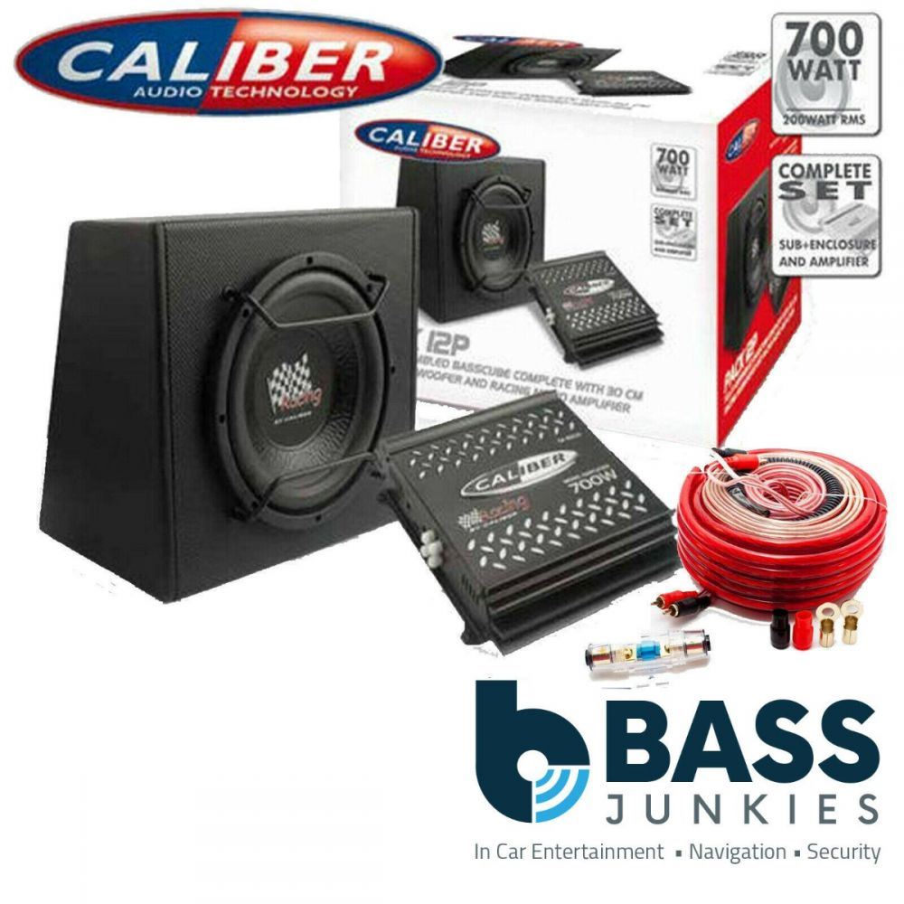 CALIBER PACK12P 12" 700 Watts Car Subwoofer Bass Box + Mono Amp + FREE ...